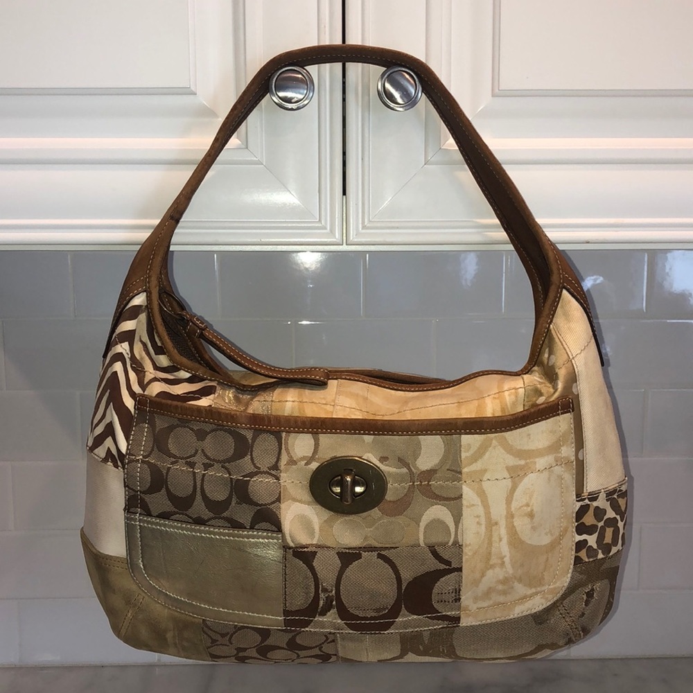 Coach Ergo Signature Patchwork Hobo Shoulder Bag - Gem